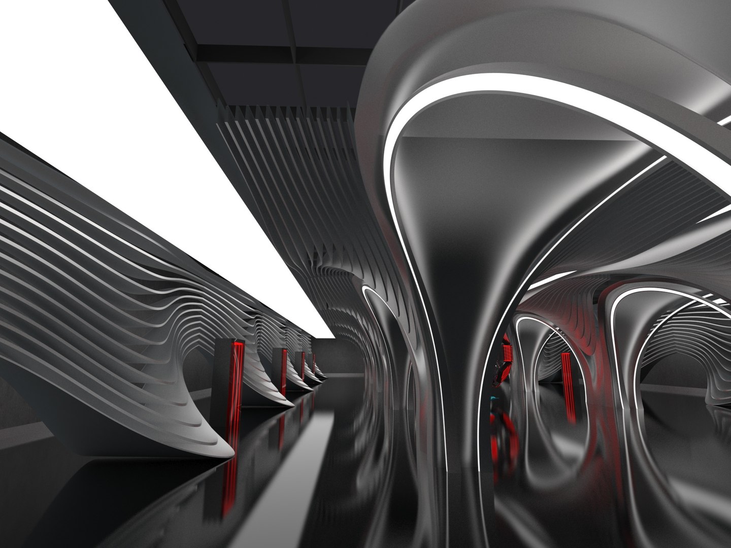 Modern Exhibition Hall 3D Model - TurboSquid 2000361