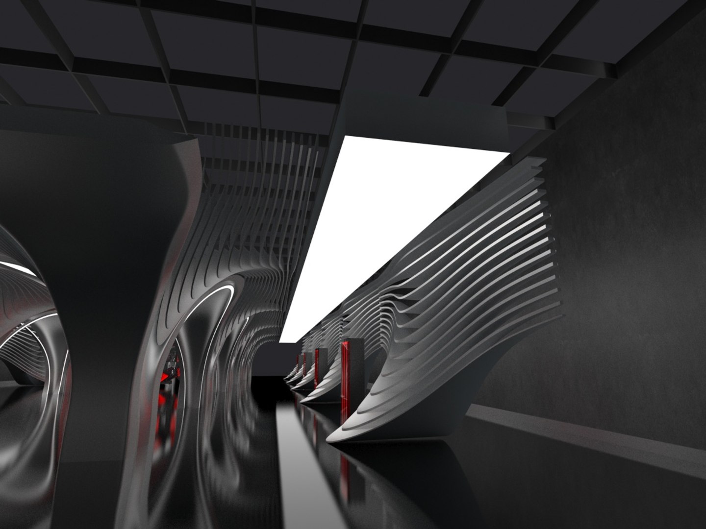 Modern Exhibition Hall 3D Model - TurboSquid 2000361