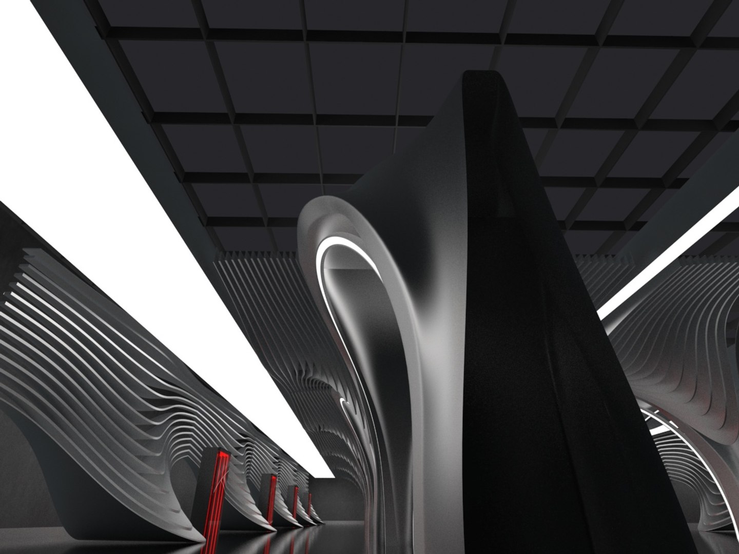 Modern Exhibition Hall 3D Model - TurboSquid 2000361