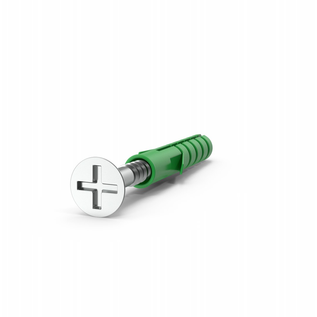 3D Green Drywall Screw - TurboSquid 1982477