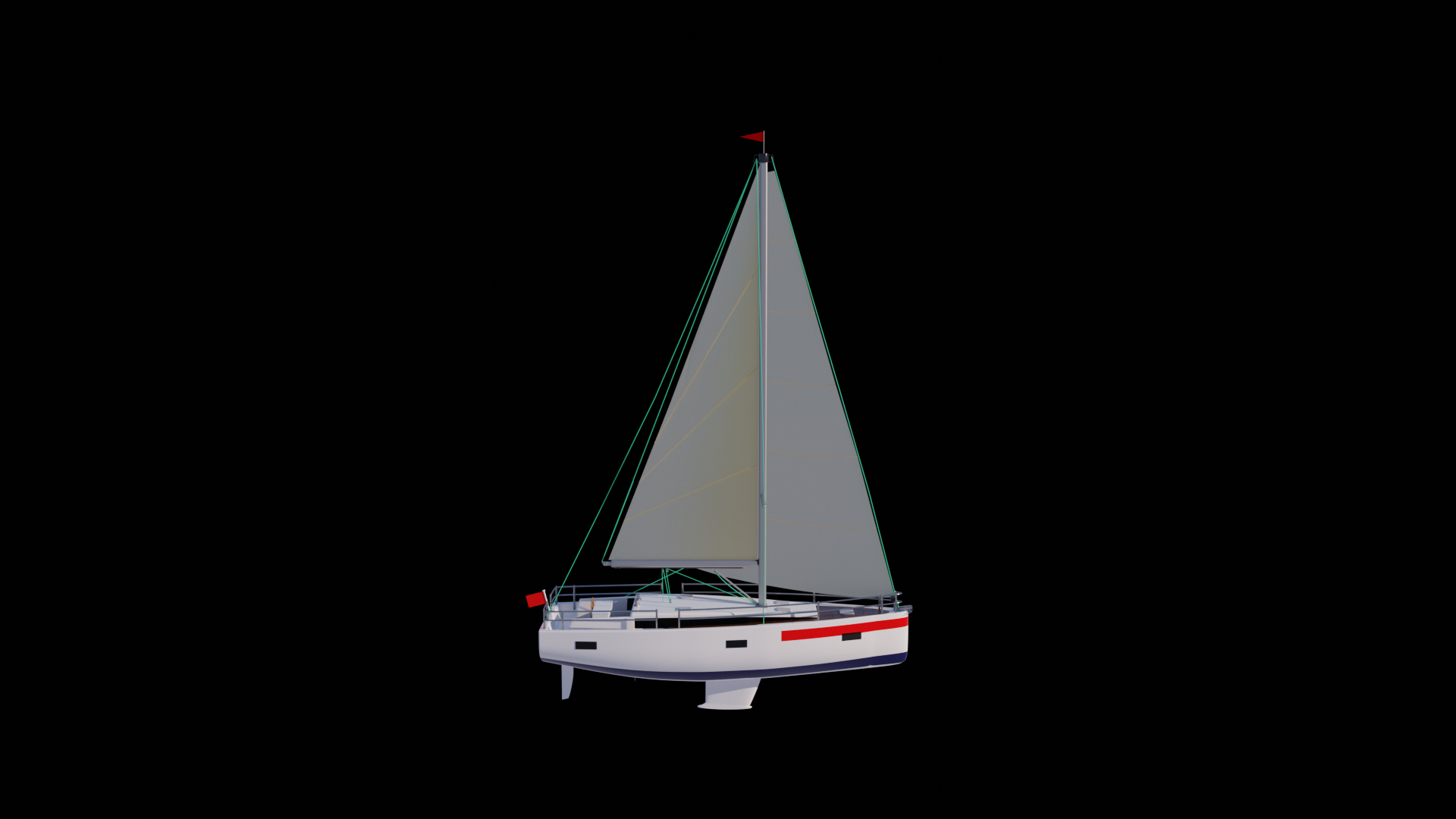 3D Sail Boat Model - TurboSquid 1882113