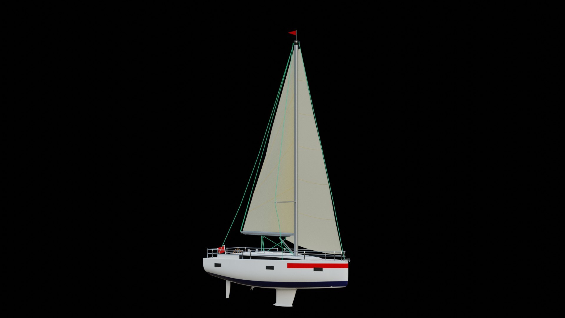 3D Sail Boat Model - TurboSquid 1882113