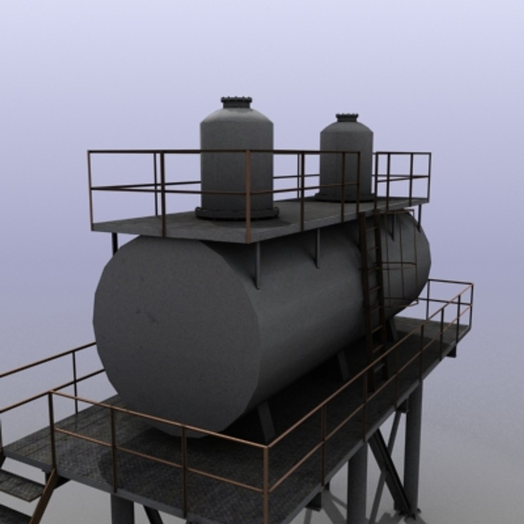 3ds Low-poly Huge Water Tank