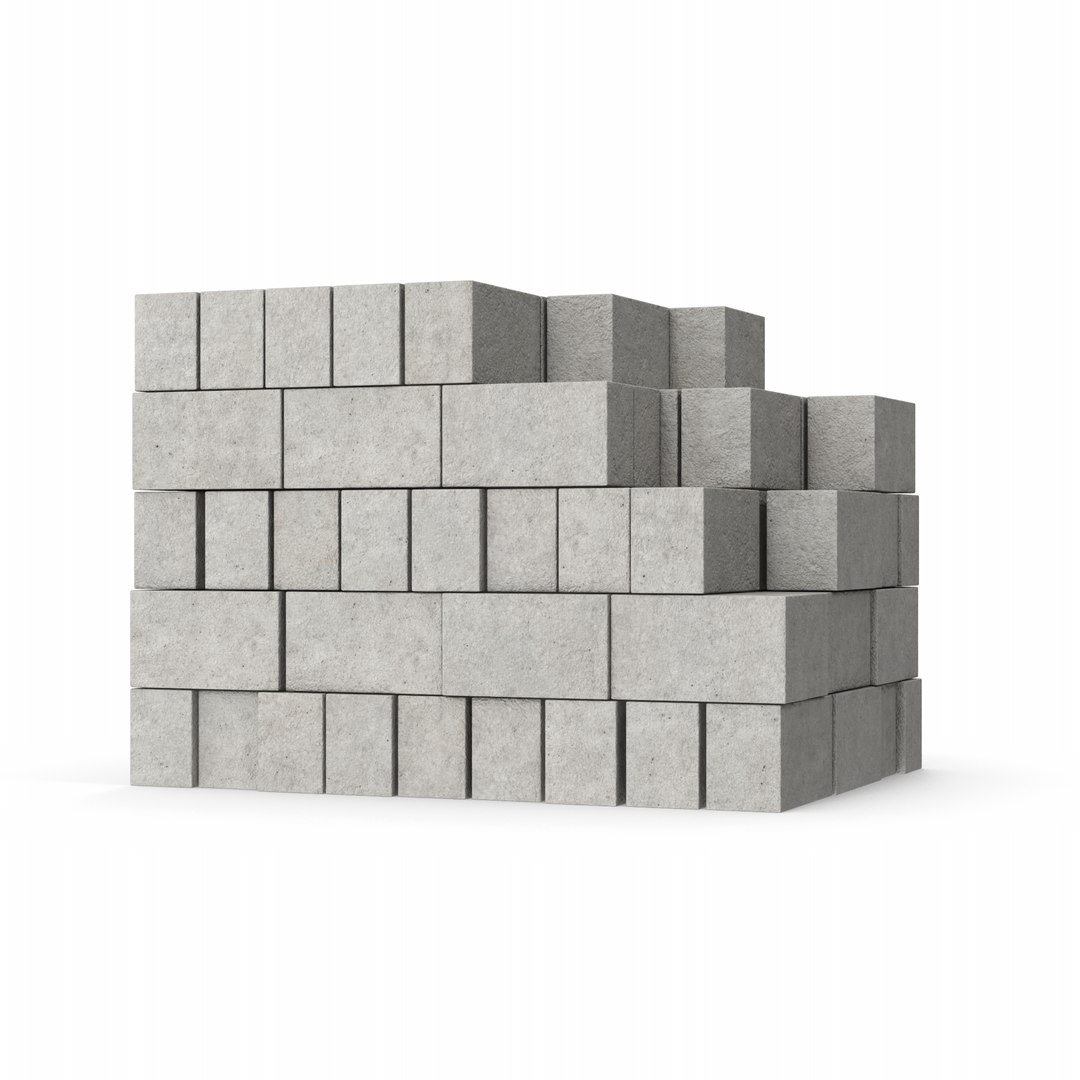 Concrete Blocks 3D Model - TurboSquid 2141232