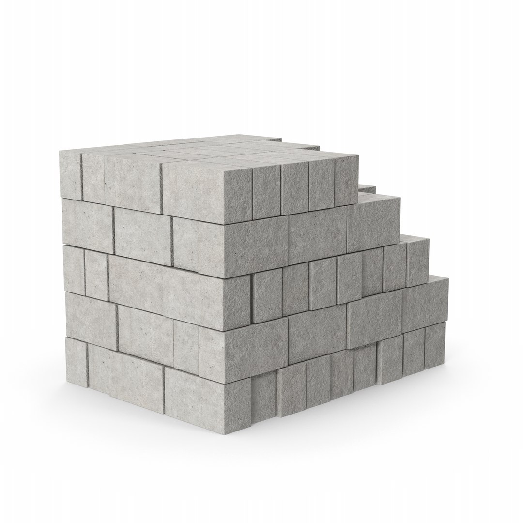Concrete Blocks 3D Model - TurboSquid 2141232