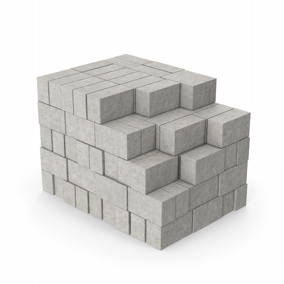 Concrete Blocks 3D Model - TurboSquid 2141232