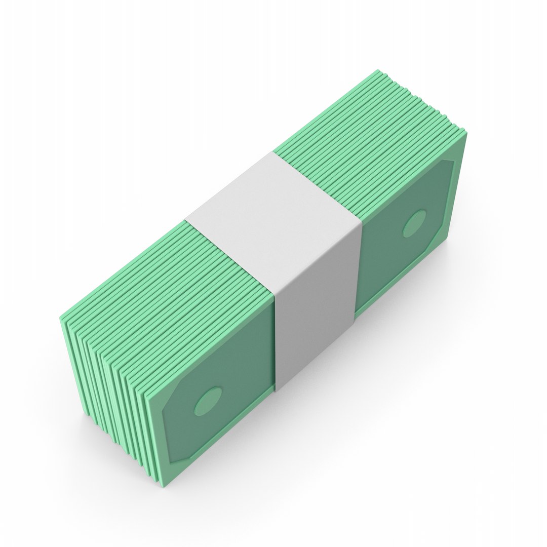 3D Green Cartoony Banknotes - TurboSquid 2135407