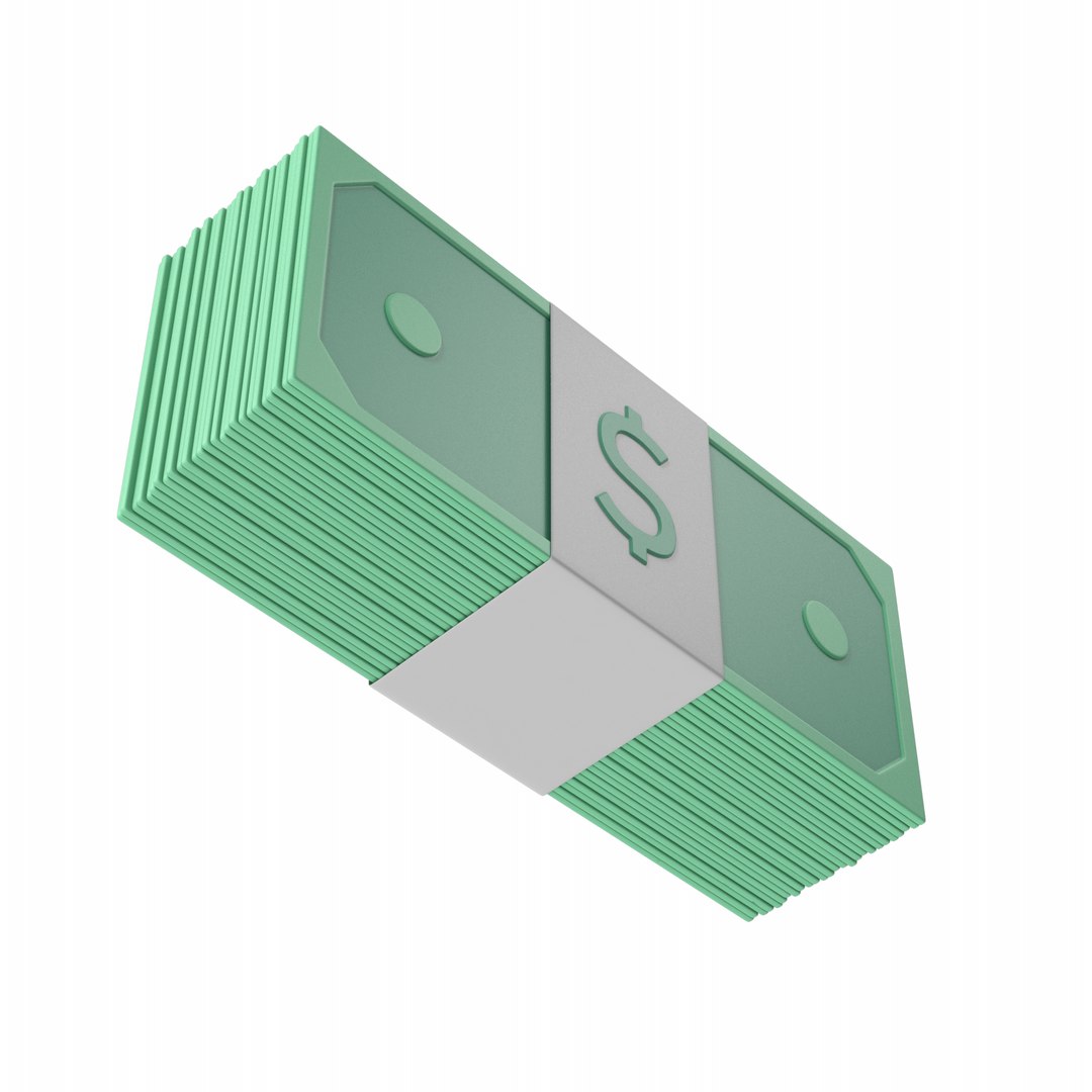 3D Green Cartoony Banknotes - TurboSquid 2135407