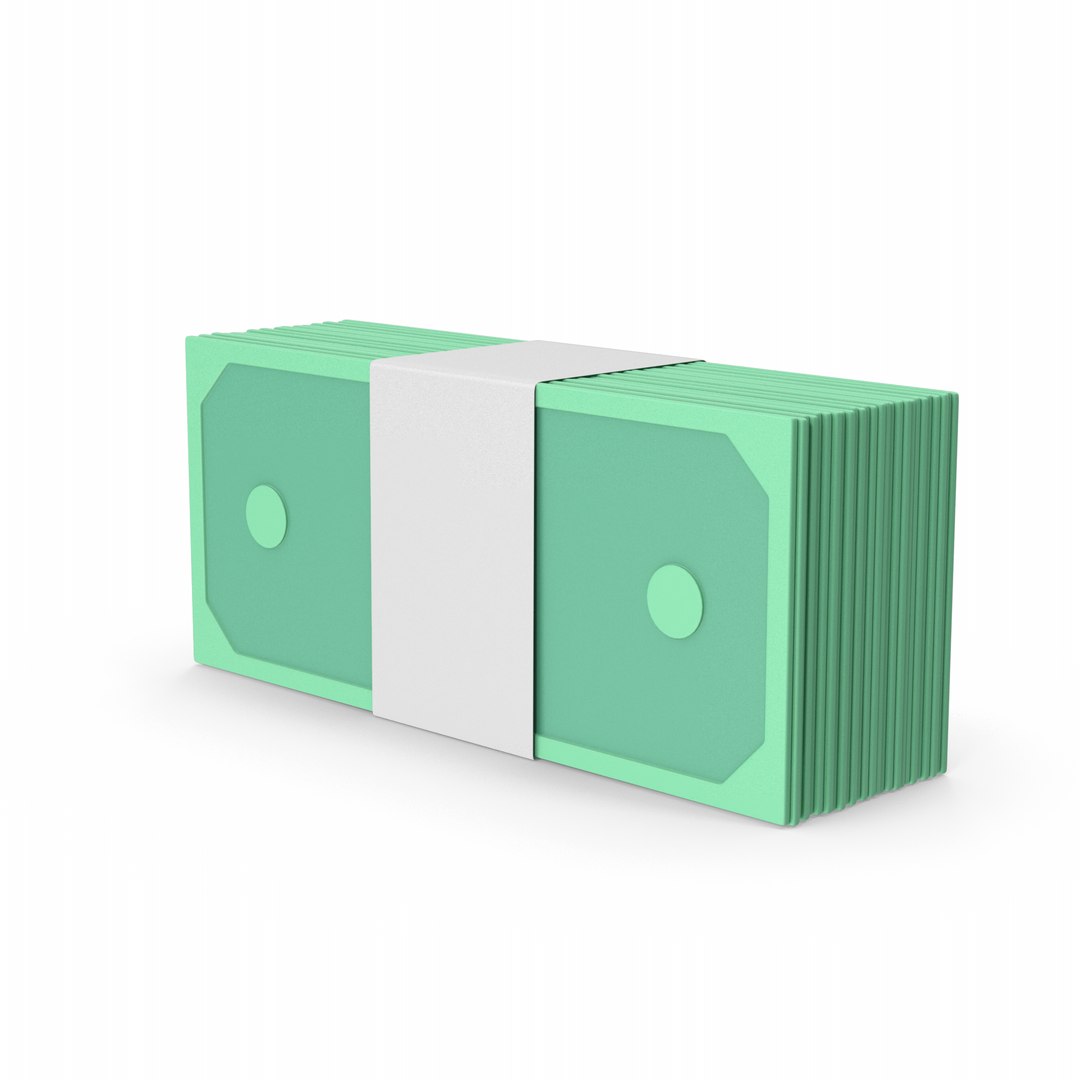 3D Green Cartoony Banknotes - TurboSquid 2135407