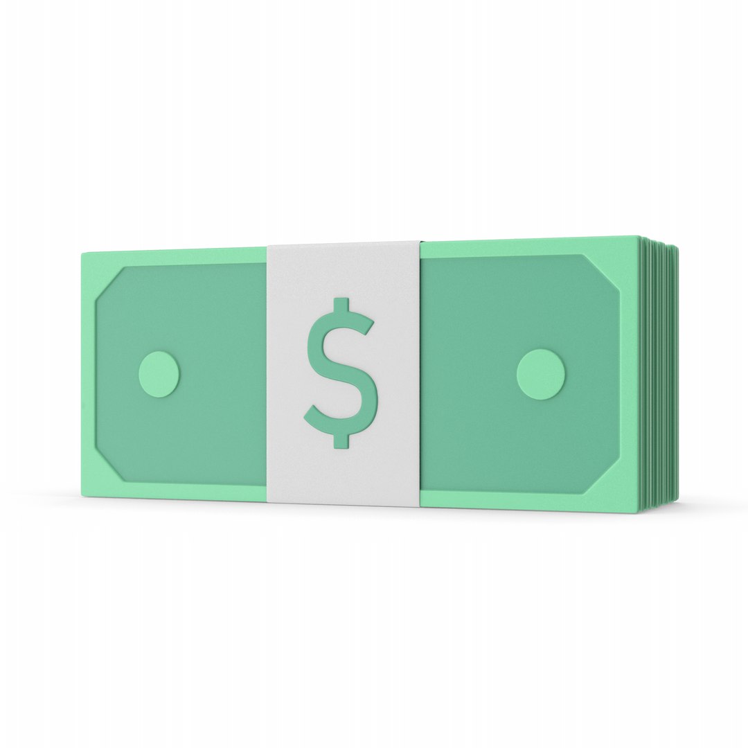 3D Green Cartoony Banknotes - TurboSquid 2135407