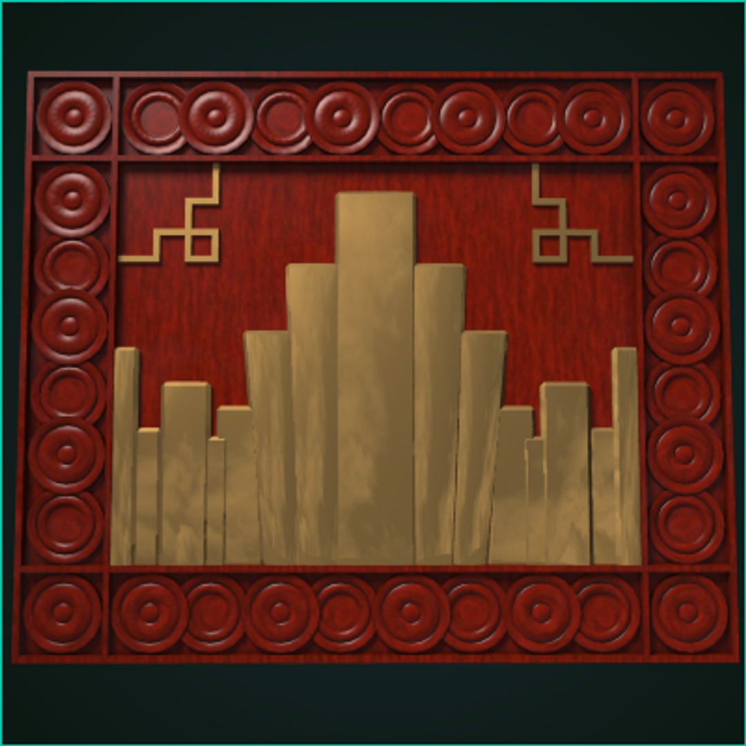 maya art deco mural
