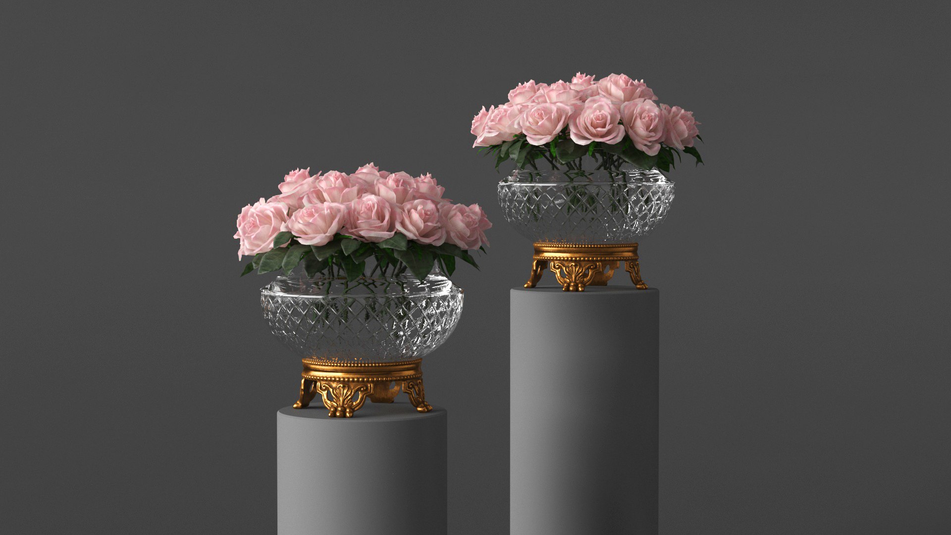 3D Bouquet Of Roses Model - TurboSquid 2188502