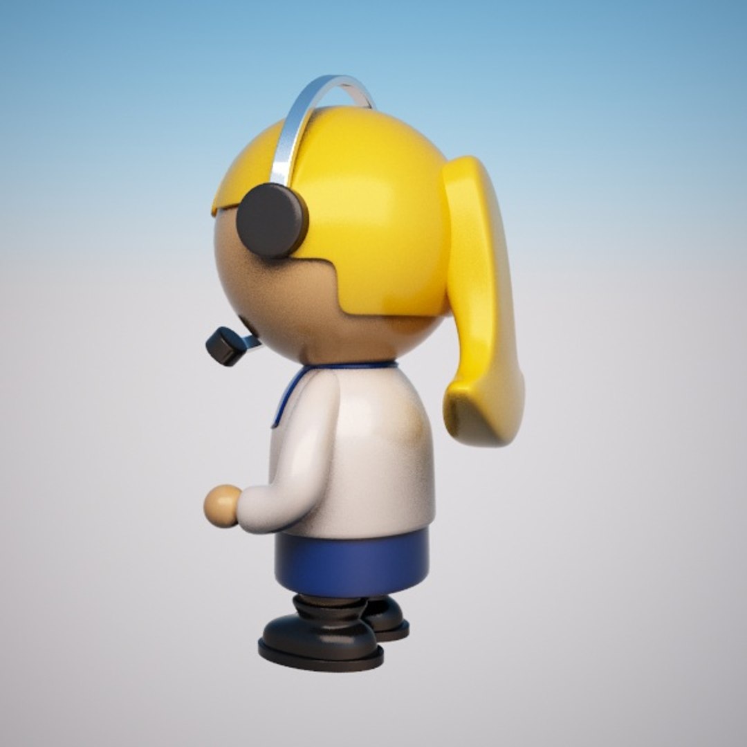 3d Cartoon Operator Character Model