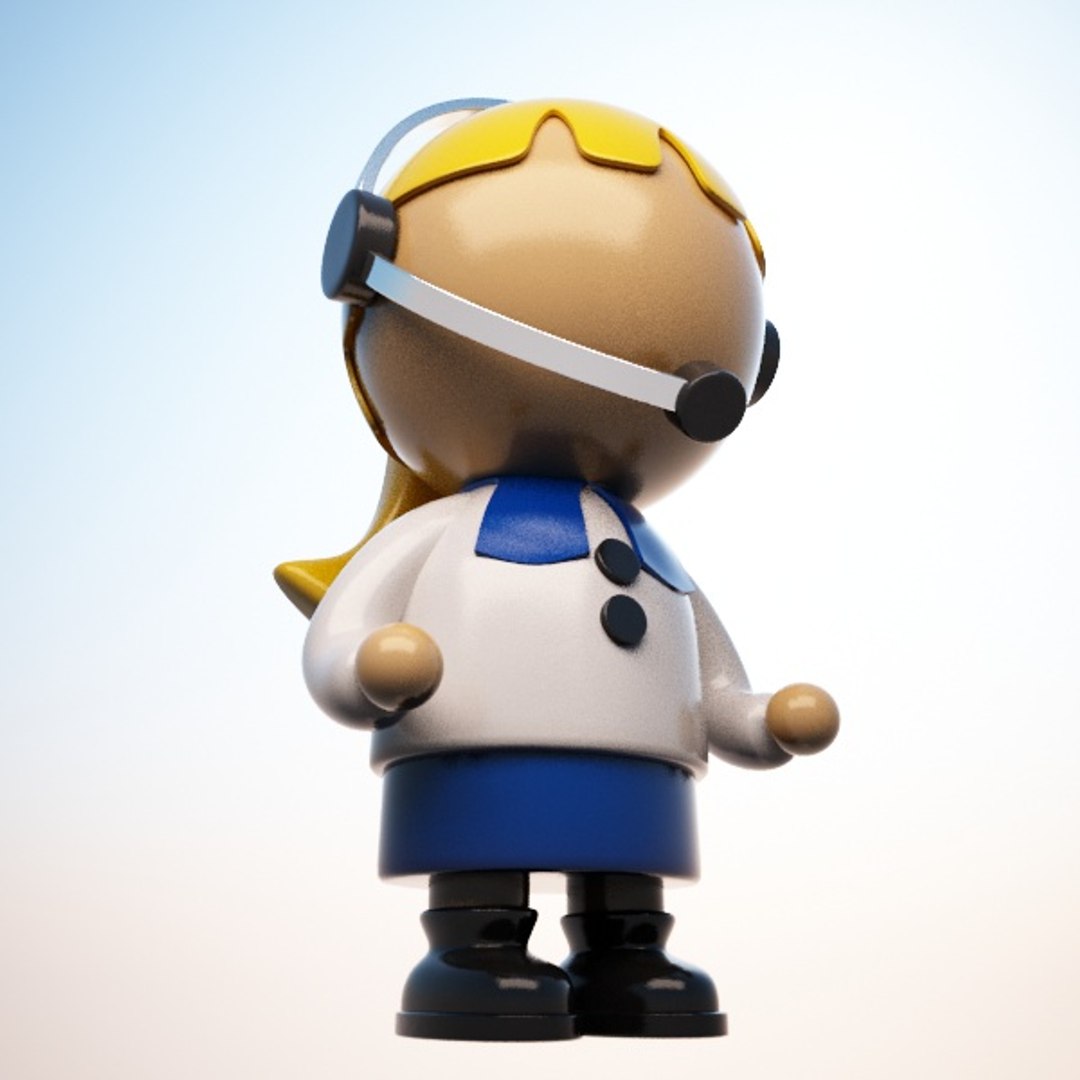 3d Cartoon Operator Character Model