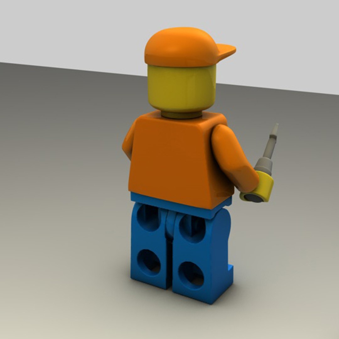 lego man 3d model