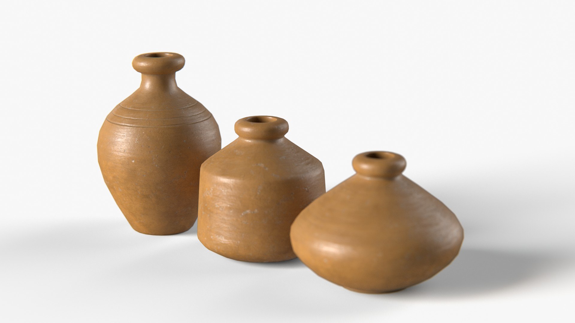 3D Clay Pots Model - TurboSquid 2108090