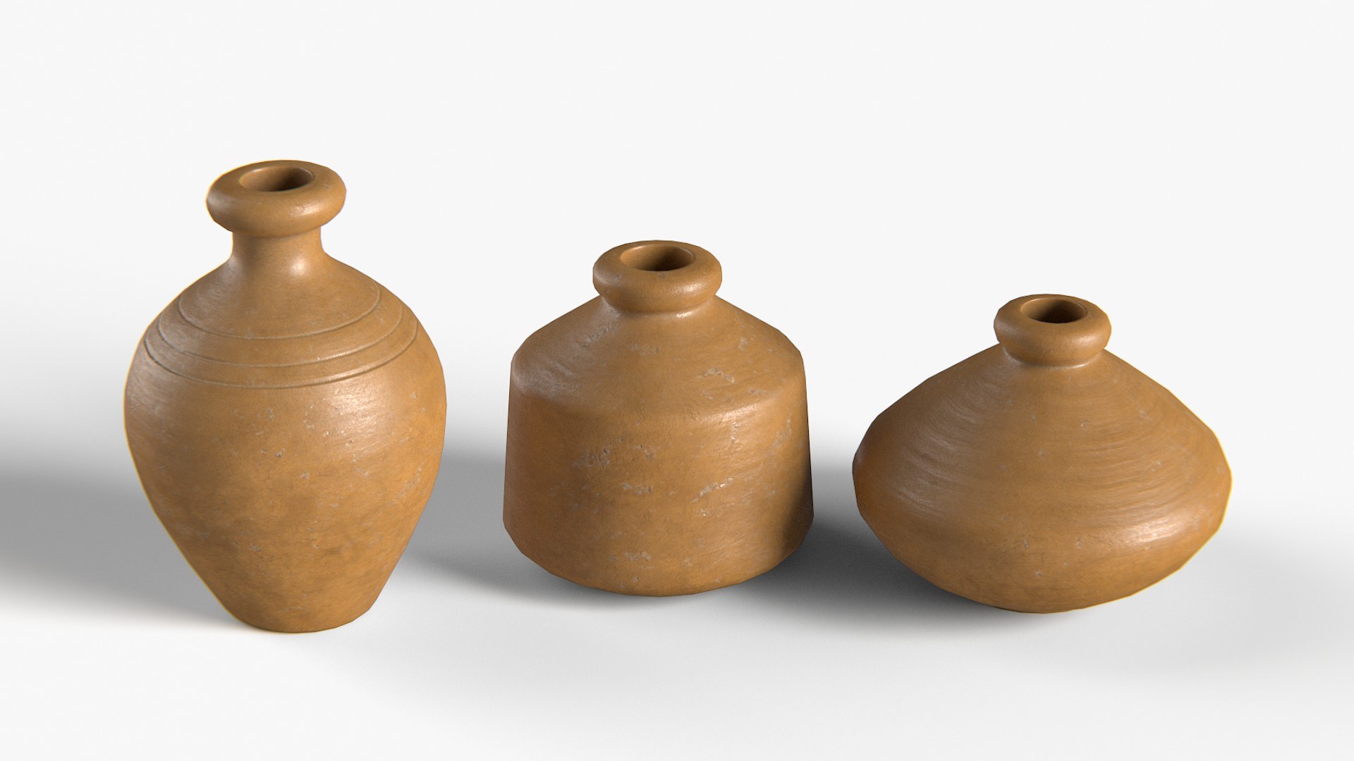 3D Clay Pots Model - TurboSquid 2108090