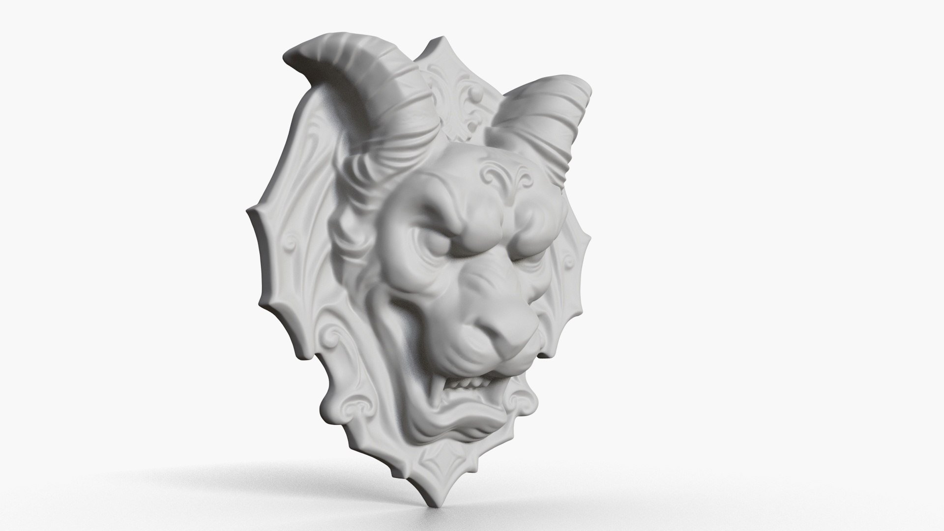 4 Gargoyle Head Reliefs Collection 2 3D - TurboSquid 2290109
