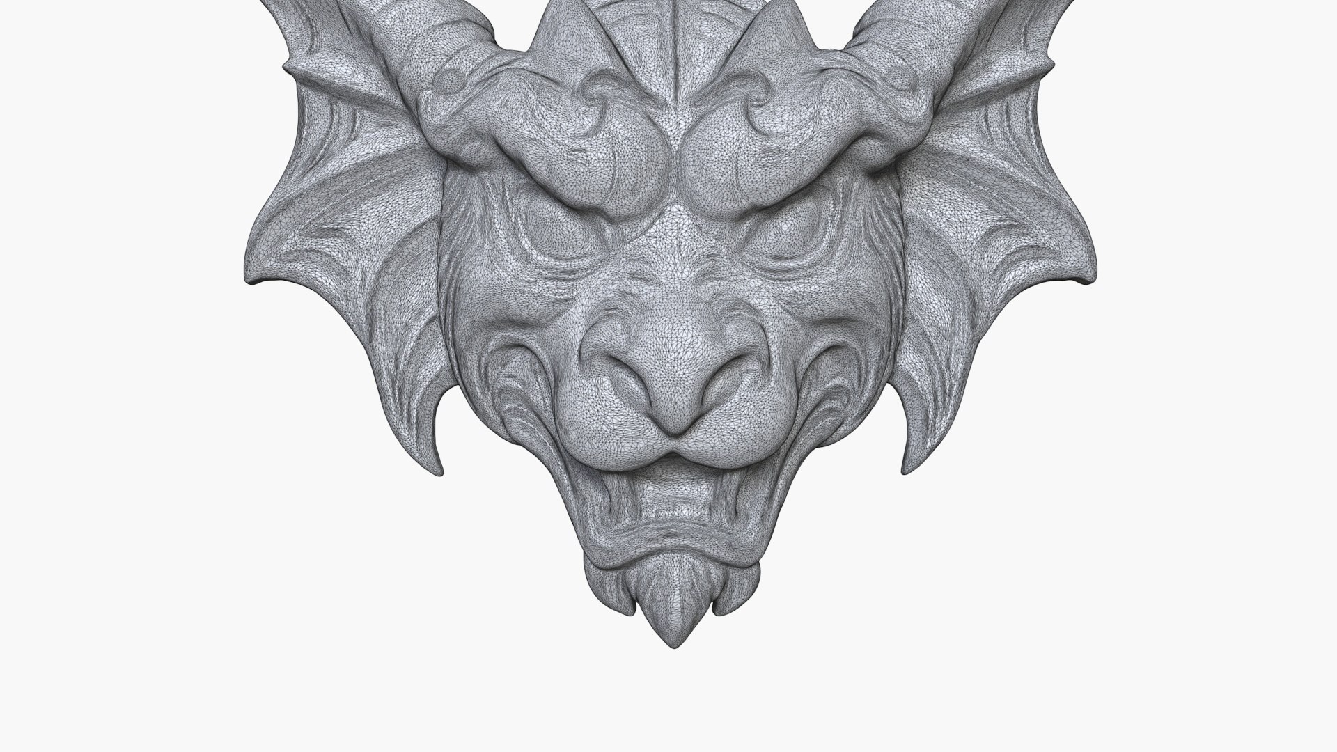 4 Gargoyle Head Reliefs Collection 2 3D - TurboSquid 2290109
