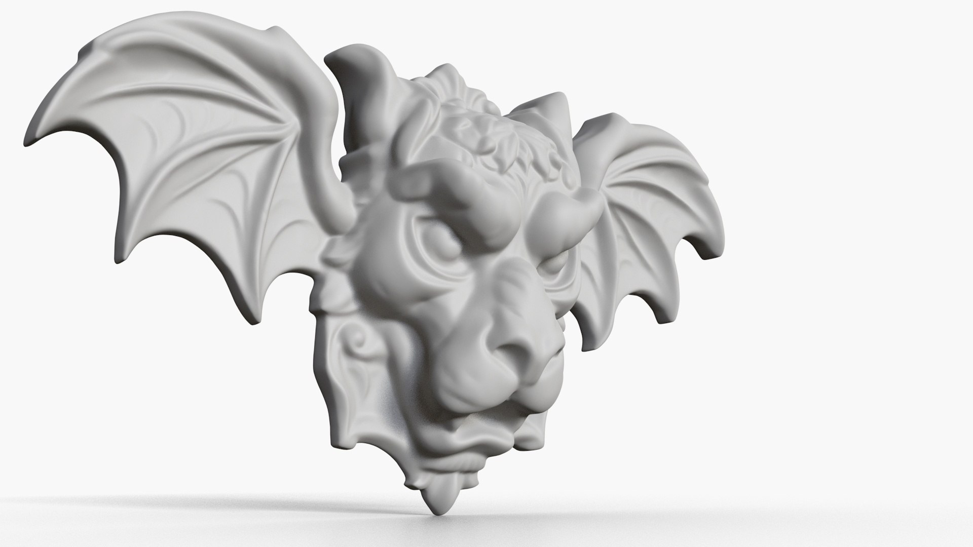 4 Gargoyle Head Reliefs Collection 2 3D - TurboSquid 2290109