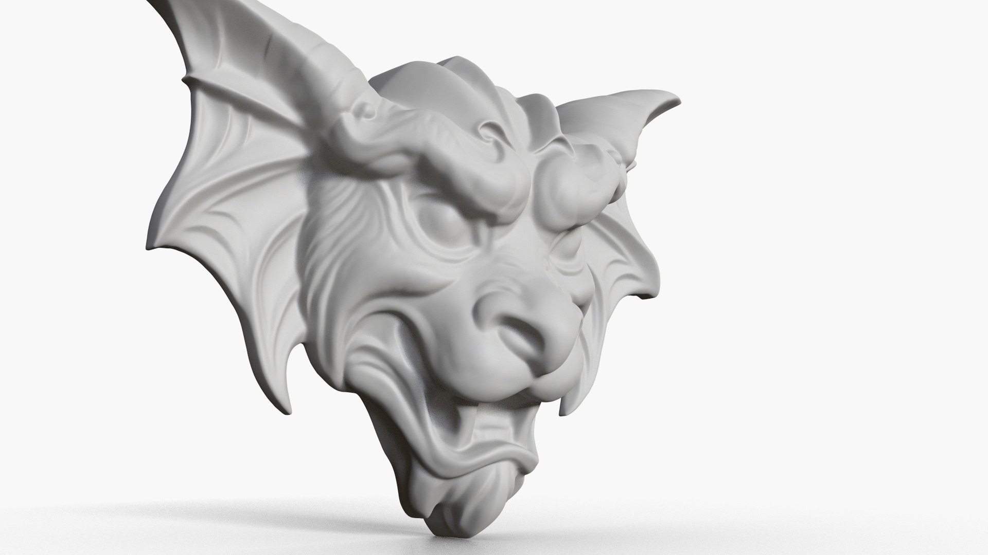 4 Gargoyle Head Reliefs Collection 2 3D - TurboSquid 2290109