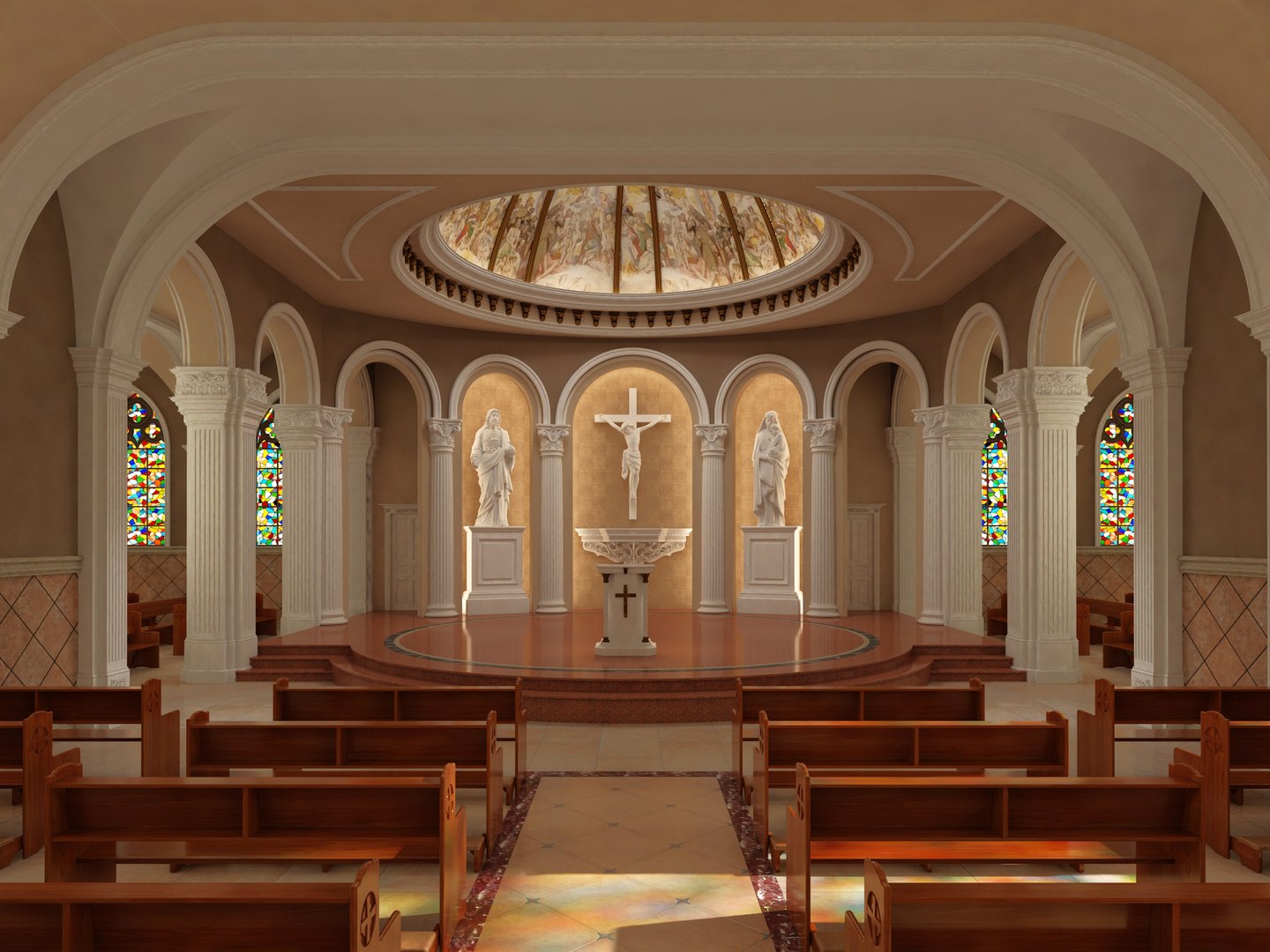 Church Interior 10 3D - TurboSquid 2187184