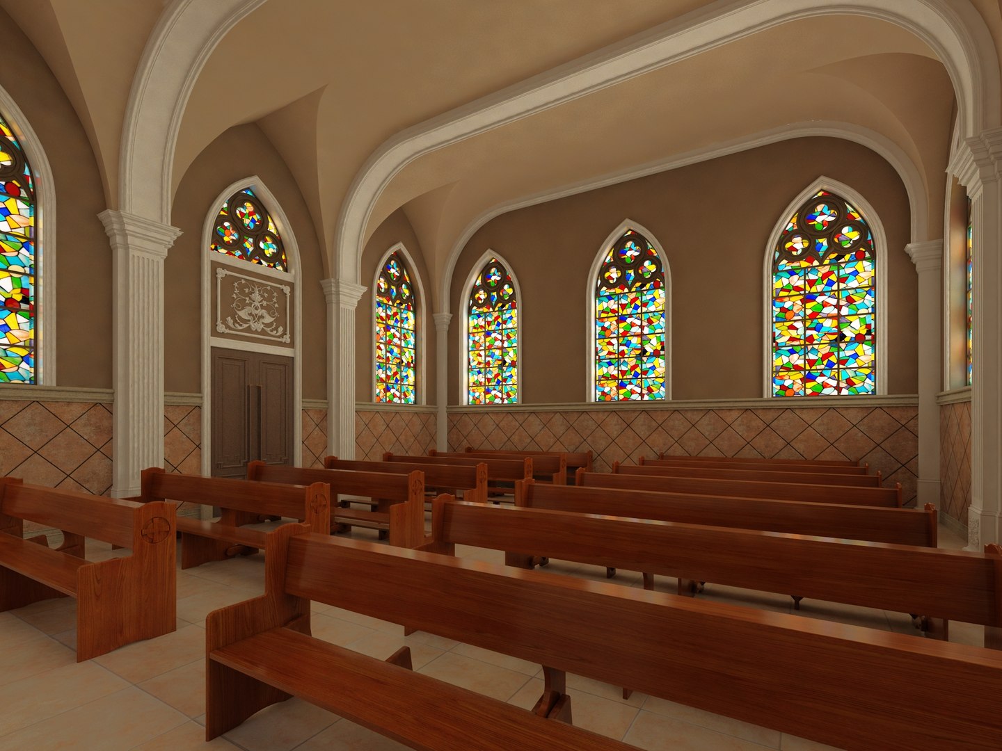 Church Interior 10 3D - TurboSquid 2187184