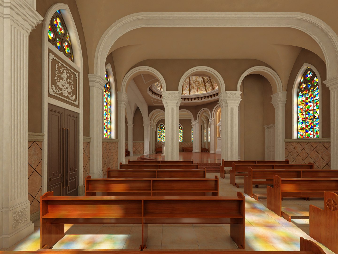 Church Interior 10 3D - TurboSquid 2187184