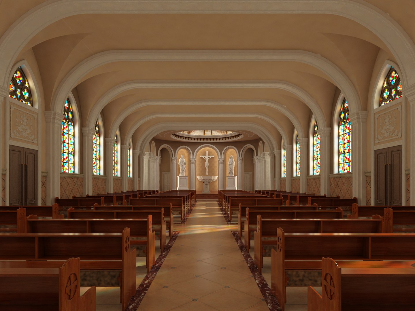 Church Interior 10 3D - TurboSquid 2187184
