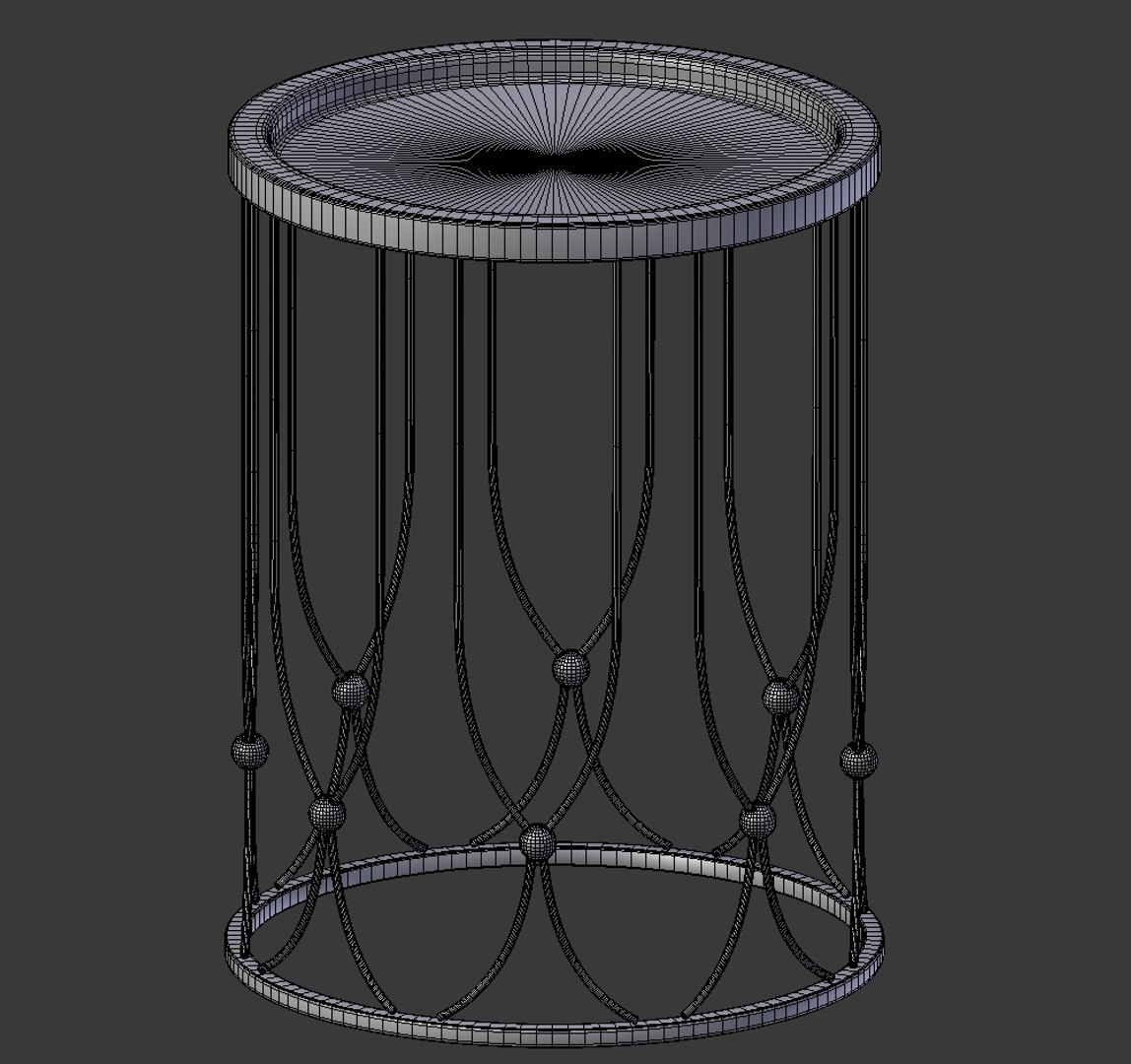 Metallic table - antique 3D model - TurboSquid 1201003