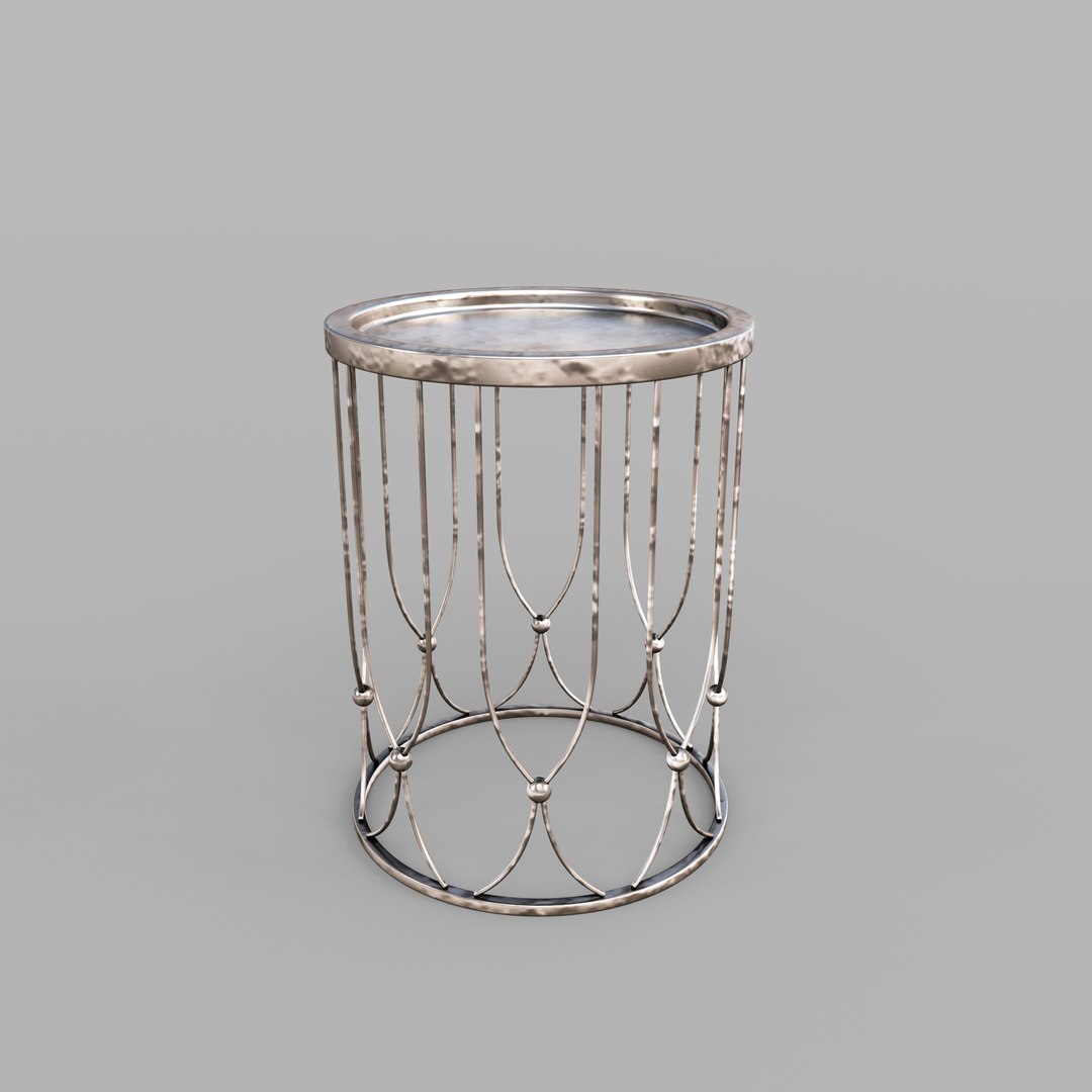 Metallic table - antique 3D model - TurboSquid 1201003