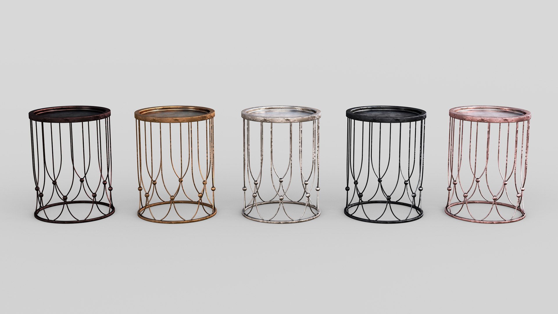 Metallic table - antique 3D model - TurboSquid 1201003