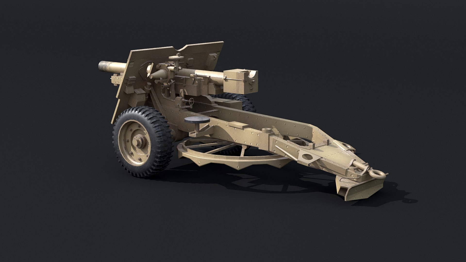 3D Ordnance QF 25 Pounder Y - TurboSquid 2018016