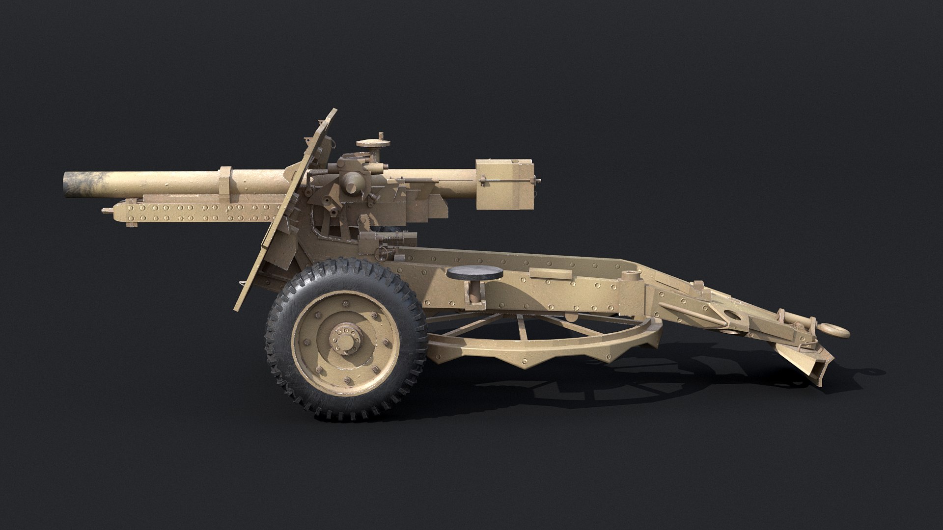 3D Ordnance QF 25 Pounder Y - TurboSquid 2018016