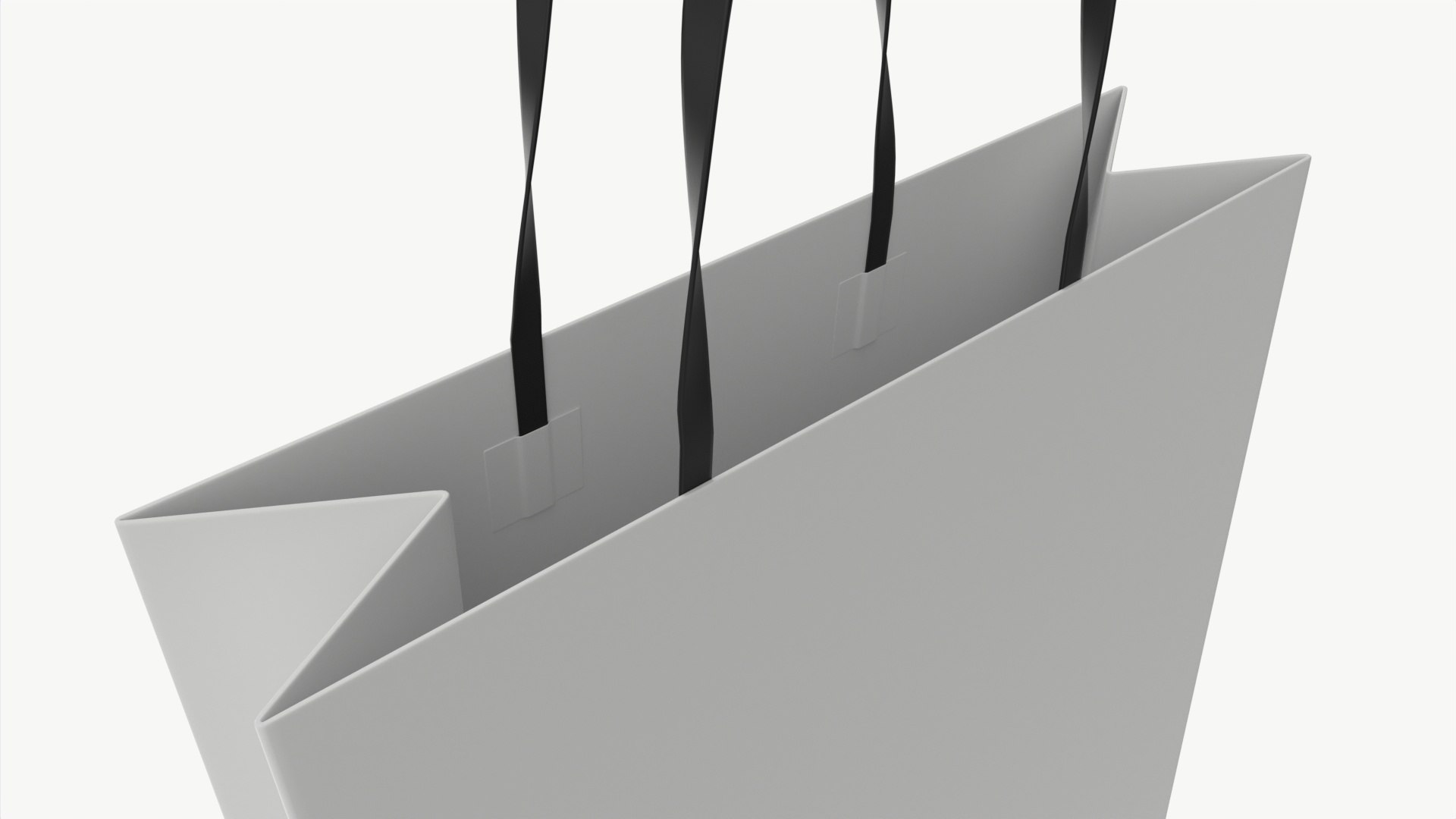 3D White Paper Bag With Handles 01 Model - TurboSquid 1920634