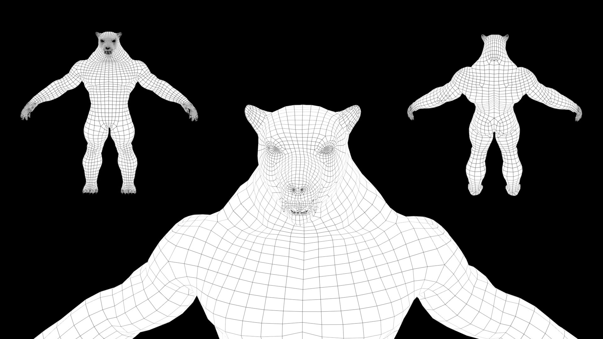 Humanoid Bear 3D Model - TurboSquid 1840489