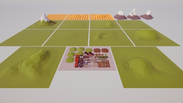 Pack farm nature plants 3D model - TurboSquid 1647284