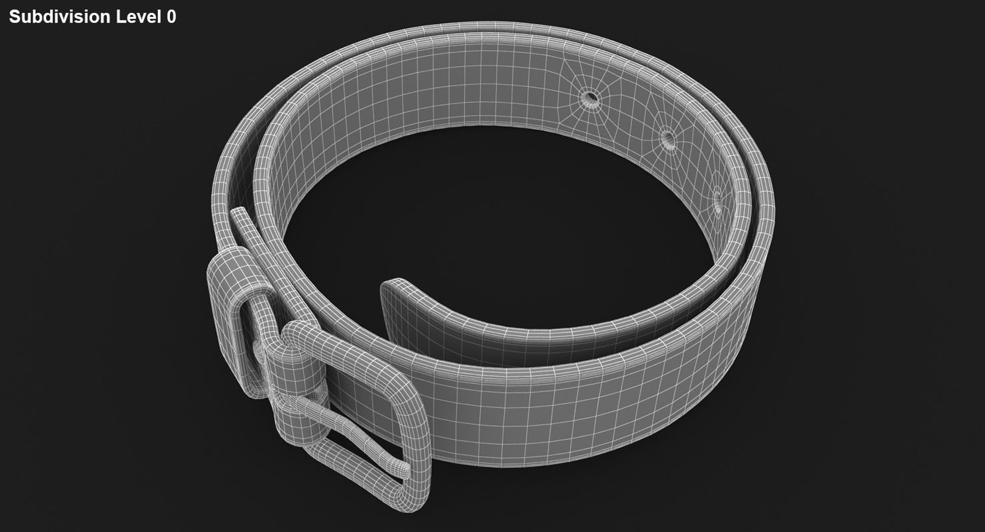 3d Model Realistic Belt Beige