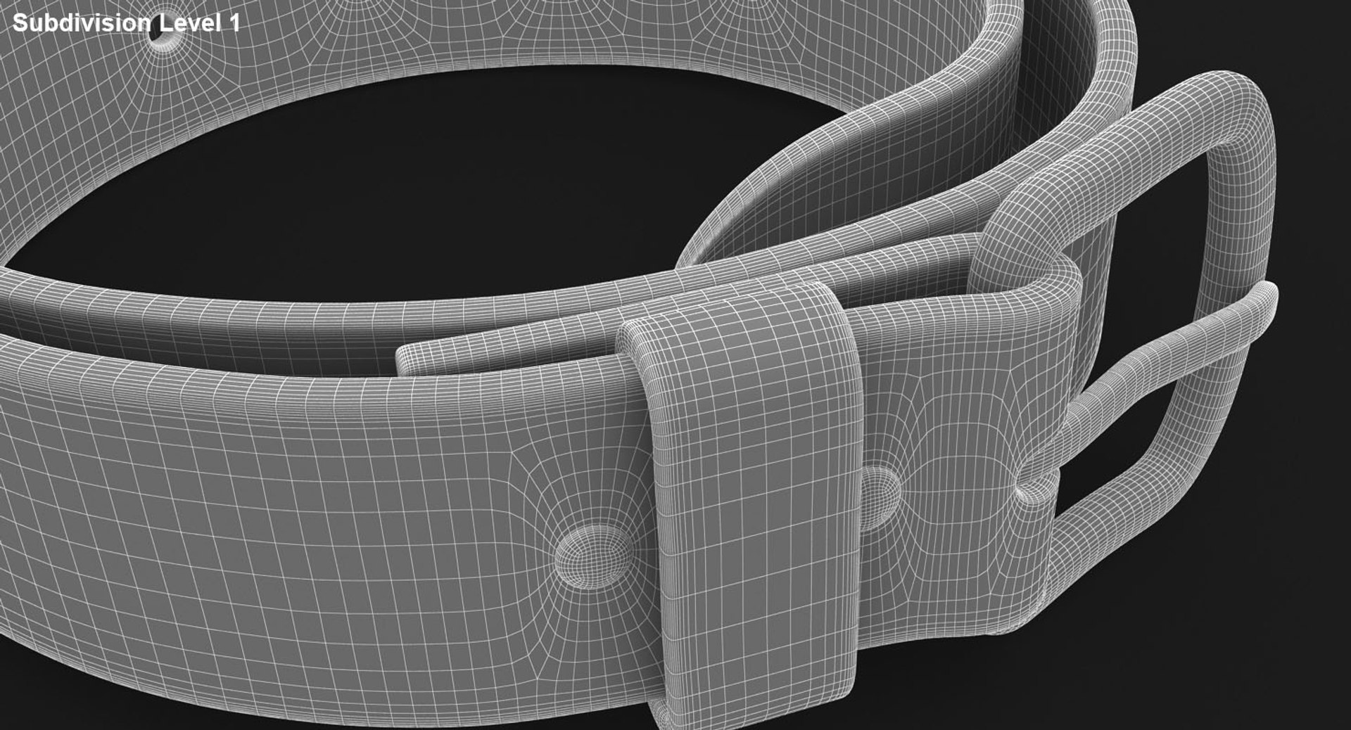 3d Model Realistic Belt Beige