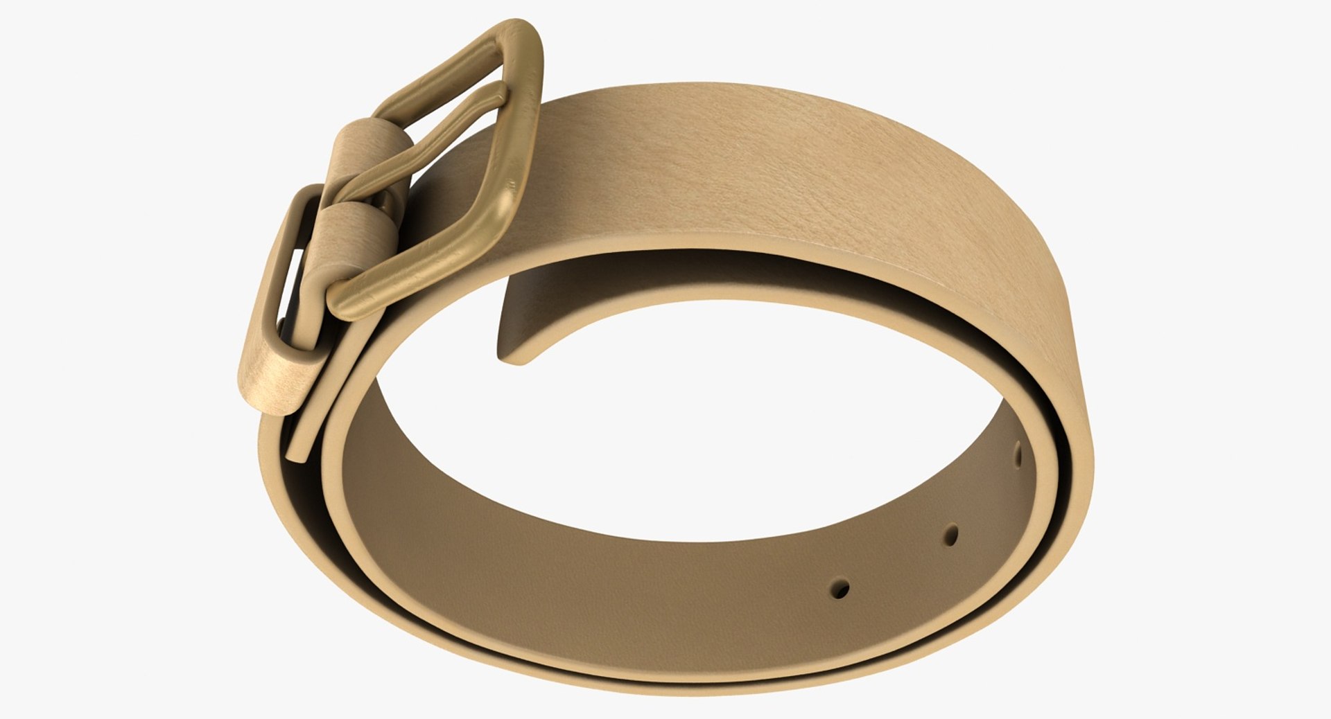 3d Model Realistic Belt Beige