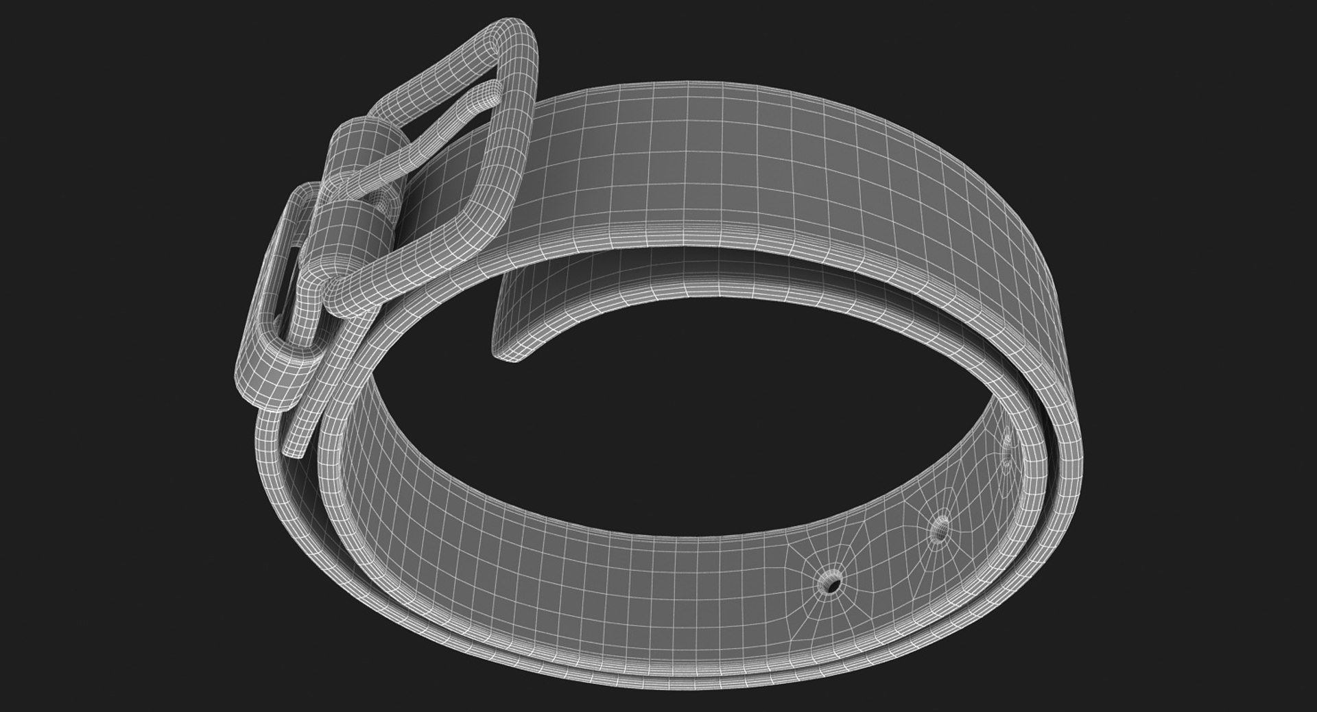 3d Model Realistic Belt Beige