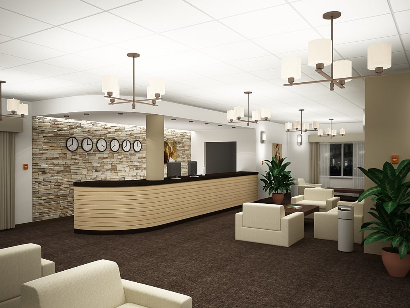 3d Max Hotel Reception