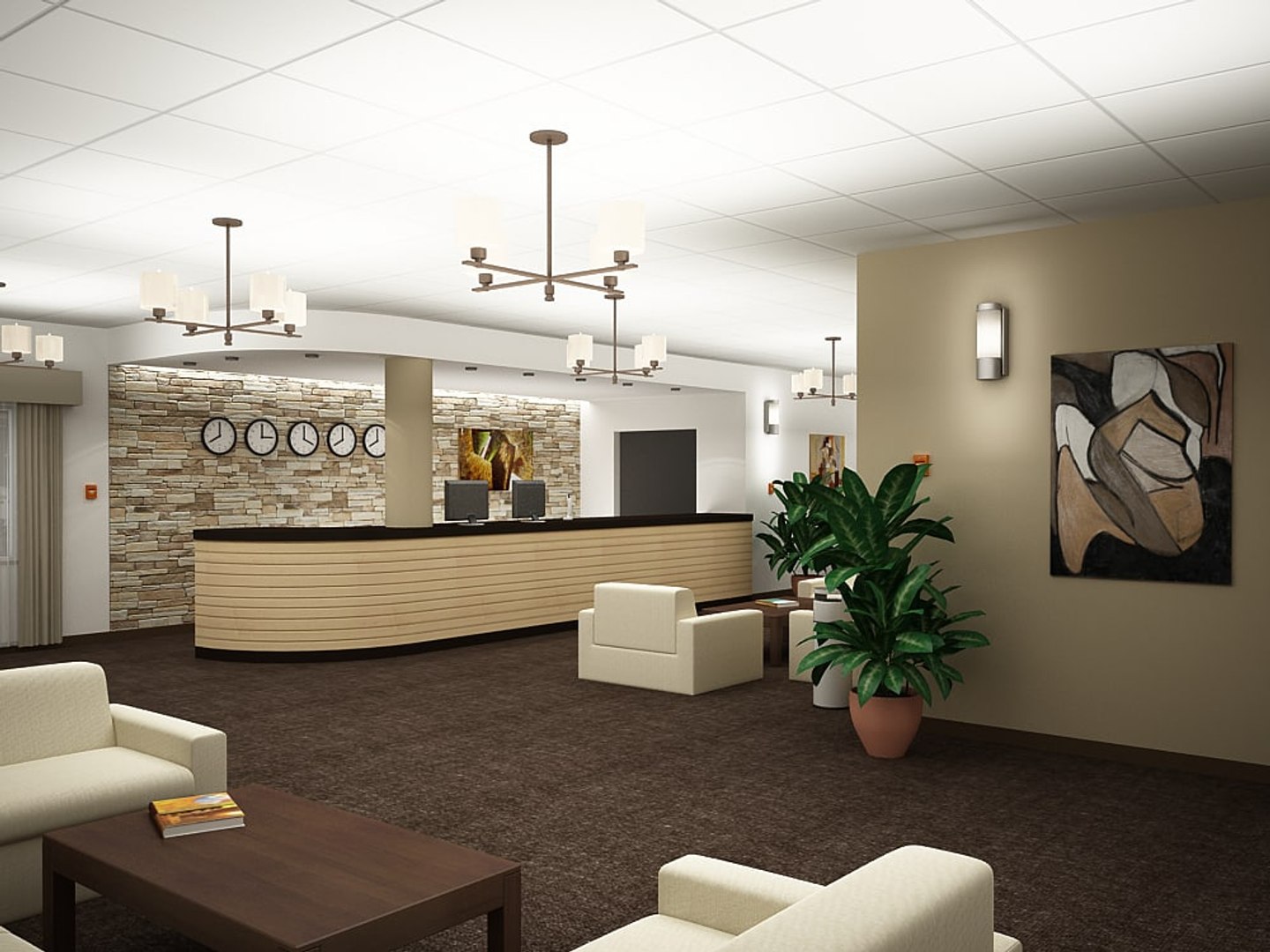 3d Max Hotel Reception