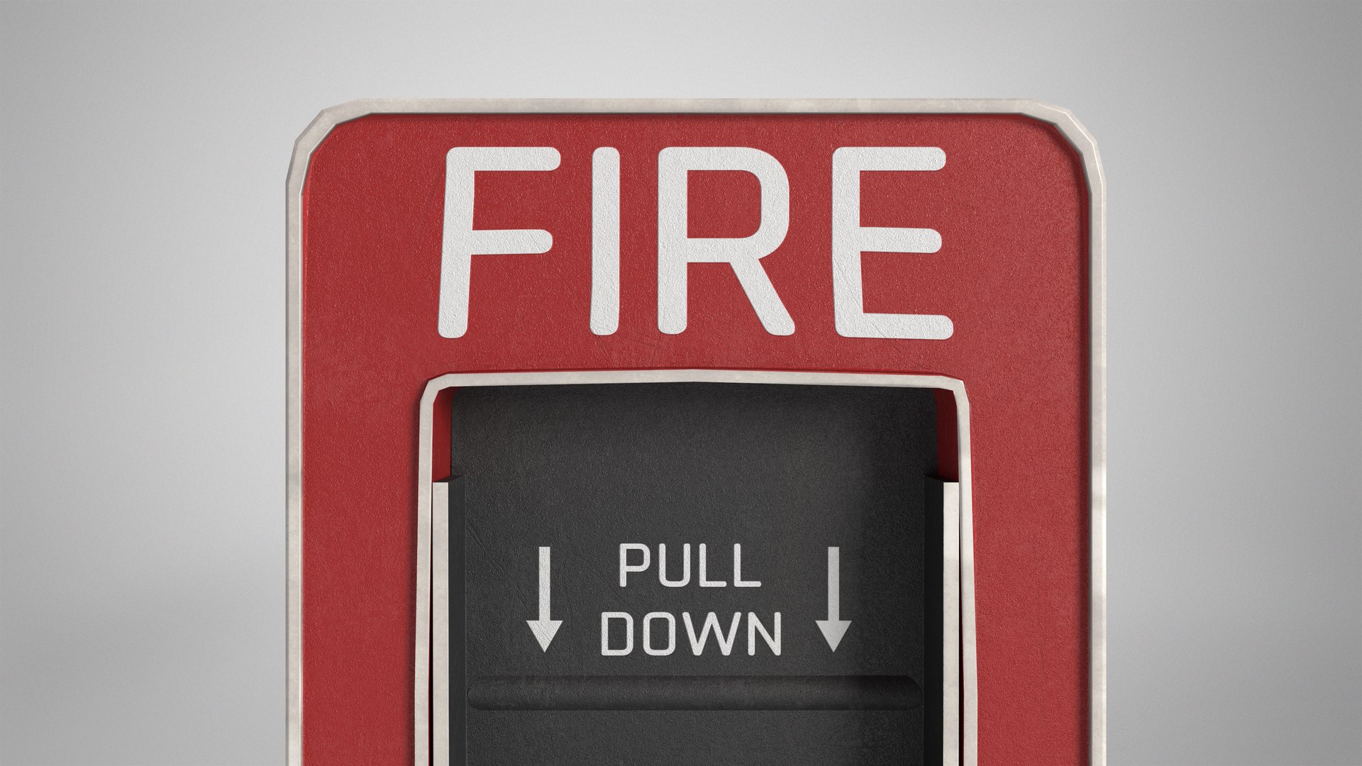 Fire Alarm Pull Station System - Gameready Low-poly 3D Model 3D ...