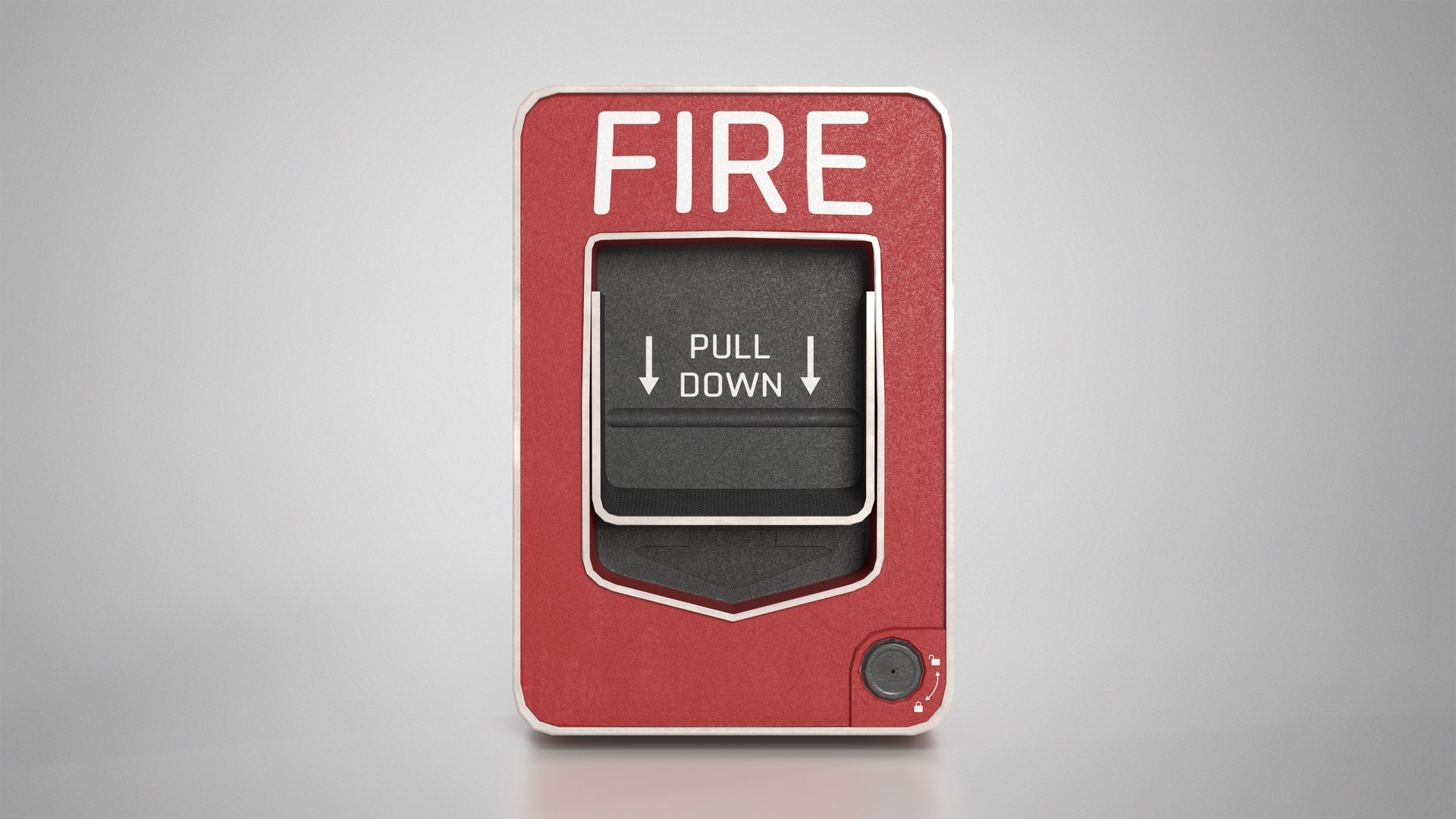 Fire Alarm Pull Station System - Gameready Low-poly 3D Model 3D ...