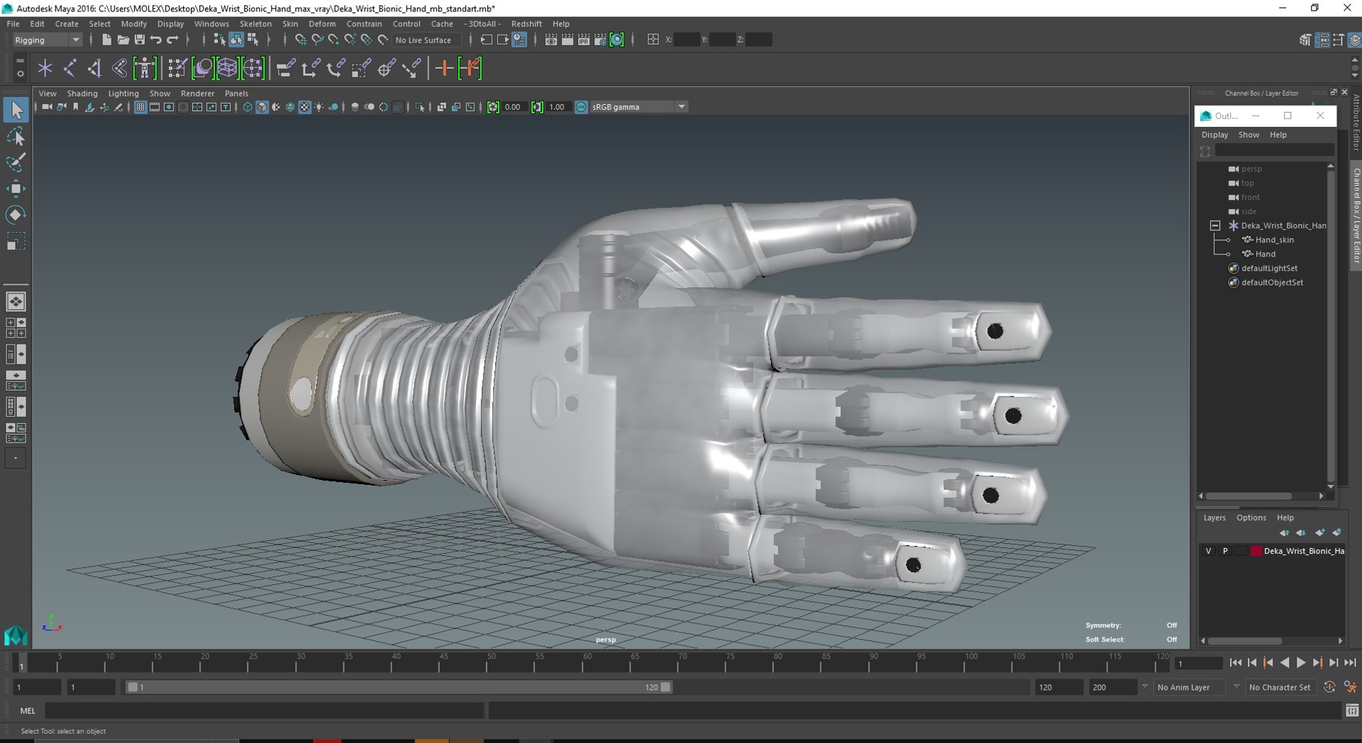 3D Deka Wrist Bionic Hand model - TurboSquid 2065235
