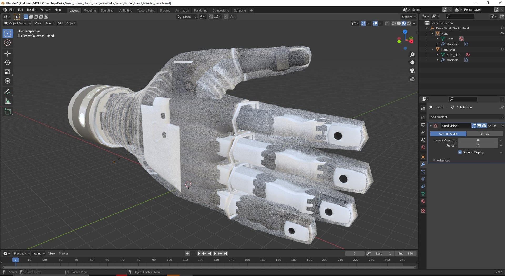 3D Deka Wrist Bionic Hand model - TurboSquid 2065235