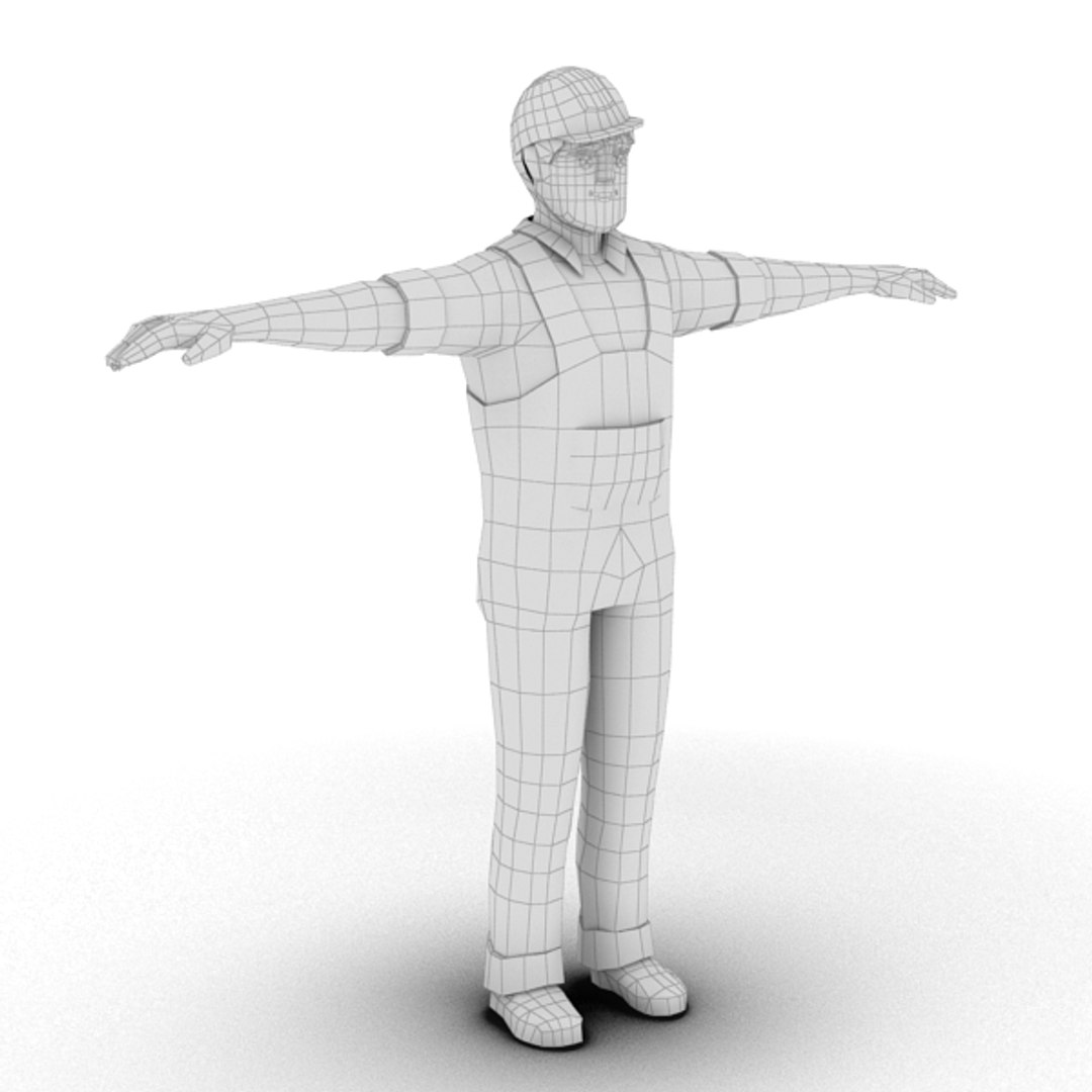 worker work construction 3d max