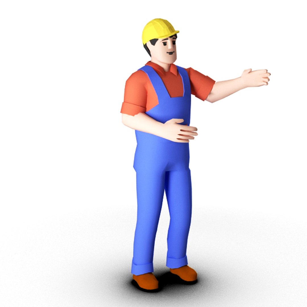 worker work construction 3d max
