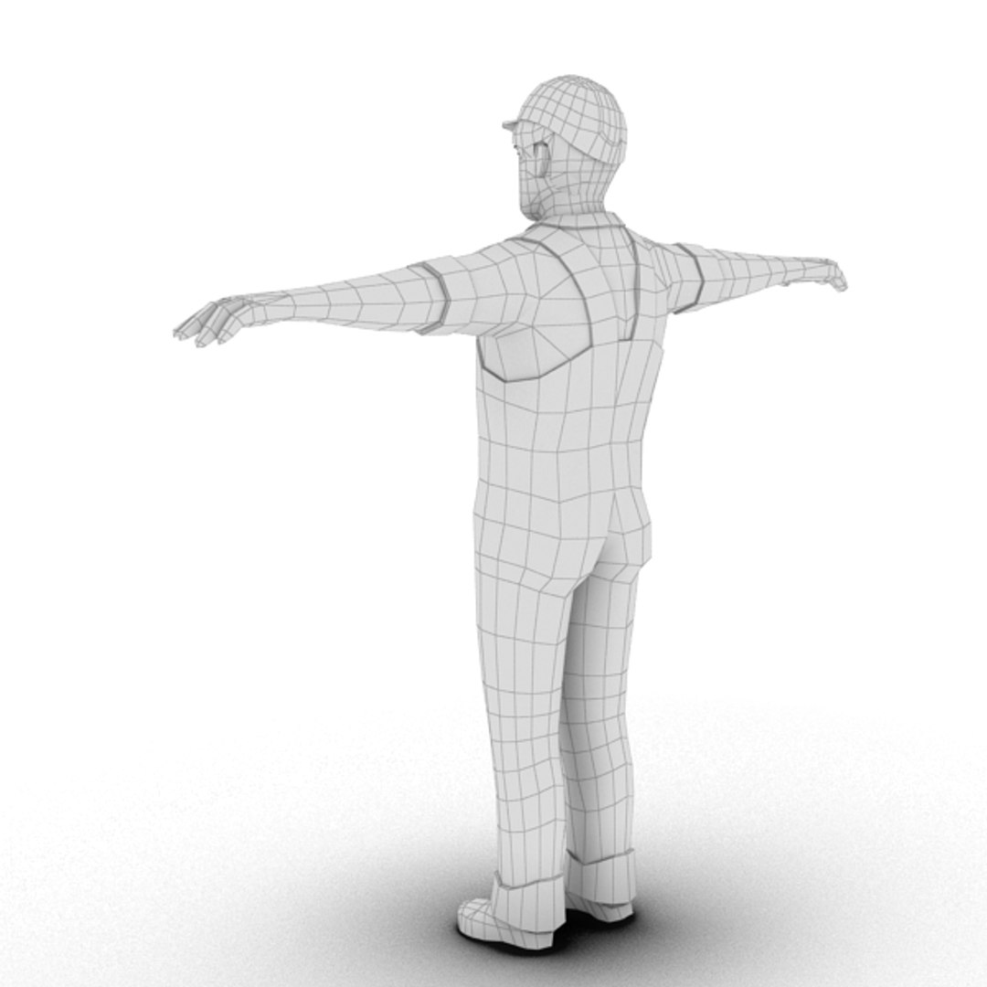 worker work construction 3d max